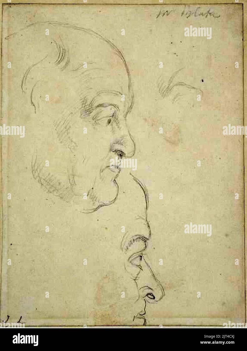 Two Drawings of Mr. Blake's Head, by John Linnell Stock Photo - Alamy