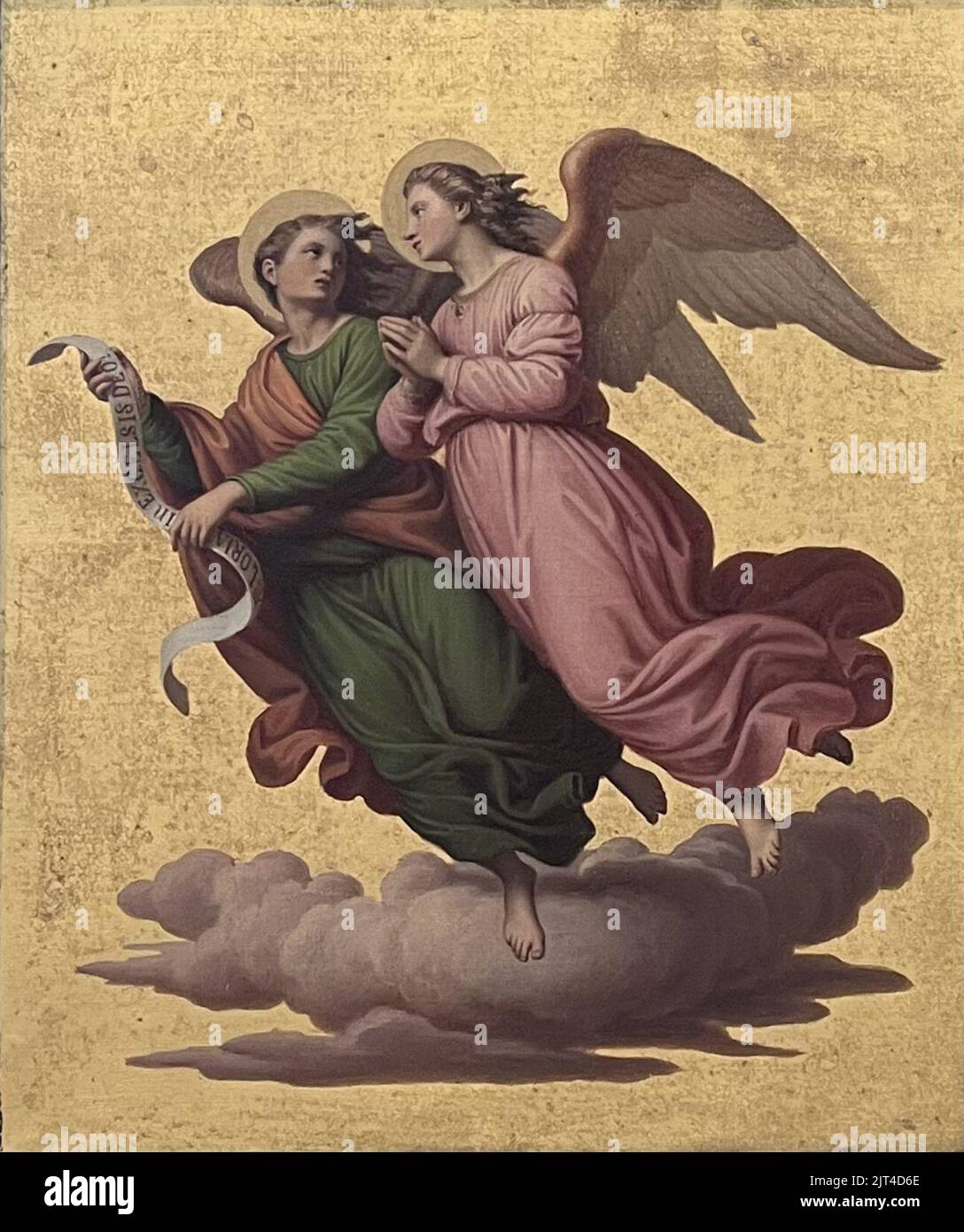 Two floating angels 2 (1865) – Johann von Schraudolph Stock Photo - Alamy