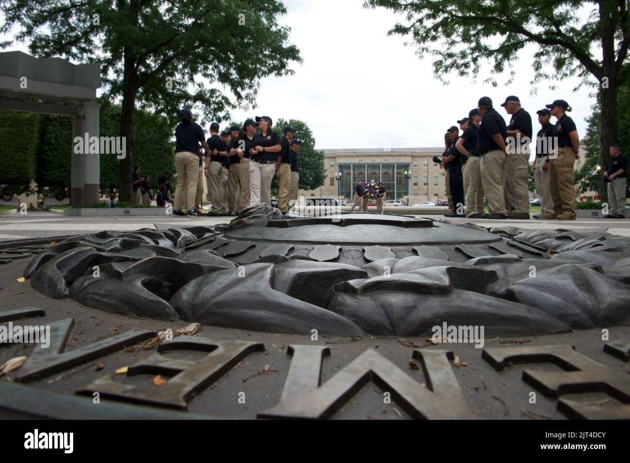Two groups of law enforcement explorers at the National Law Enforcement ...