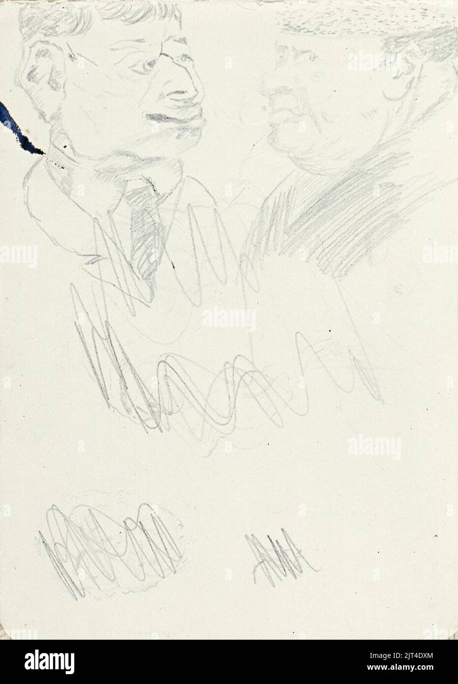 Two Male Heads (Caricatures) by Theo van Doesburg Stock Photo - Alamy