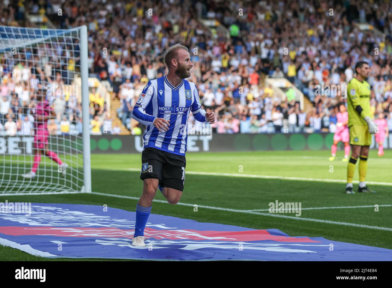 Barry Bannan #10 of Sheffield Wednesday celebrates his goal to make it ...