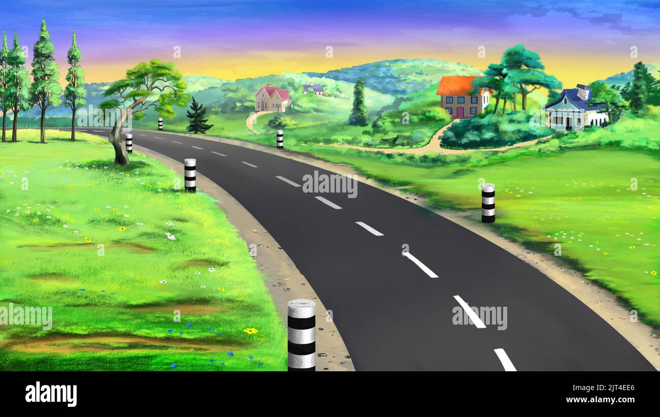 Summer suburban highway on sunny hi-res stock photography and images ...