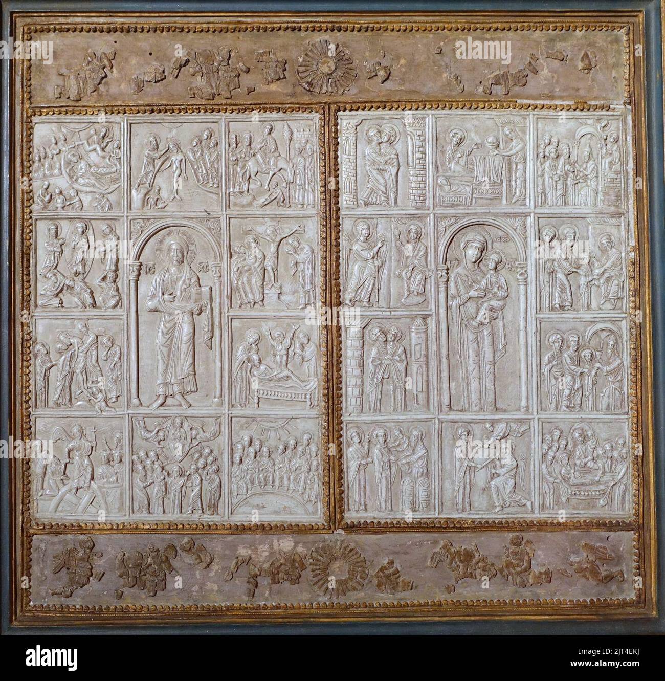 Two Panels with Scenes from the Lives of Christ and Mary, Eastern Roman ...