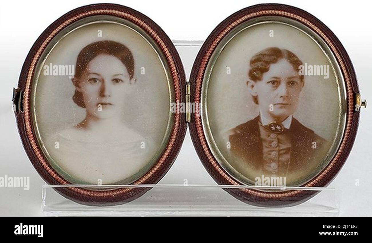 Two photos of a young Irene Leache kept in a locket owned by Annie Wood ...