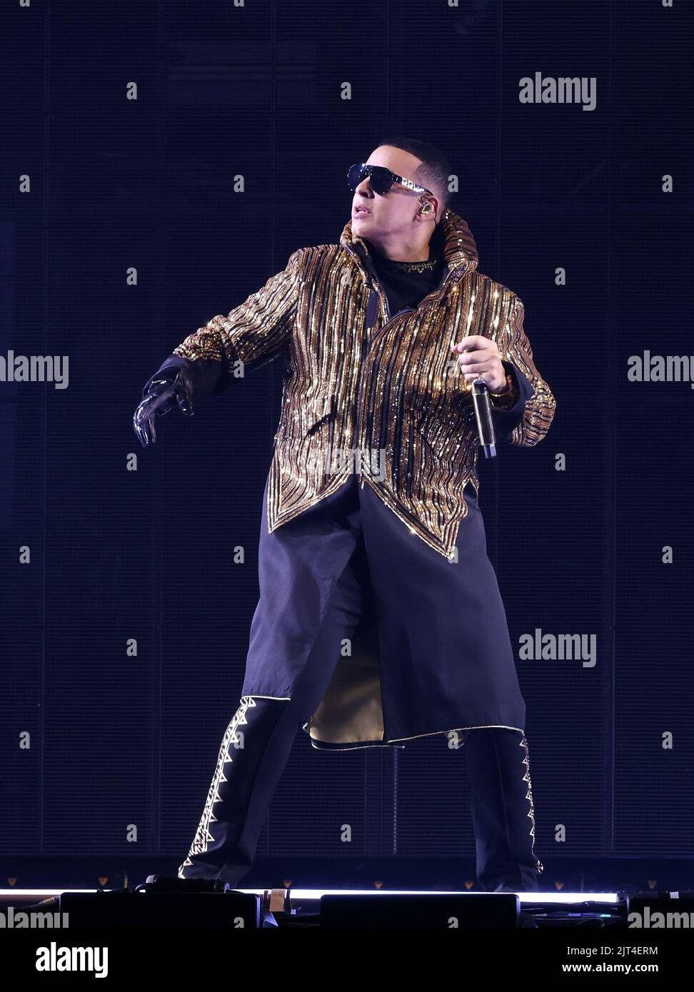MIAMI, FL - AUGUST 27: Daddy Yankee performs on stage during his La ...