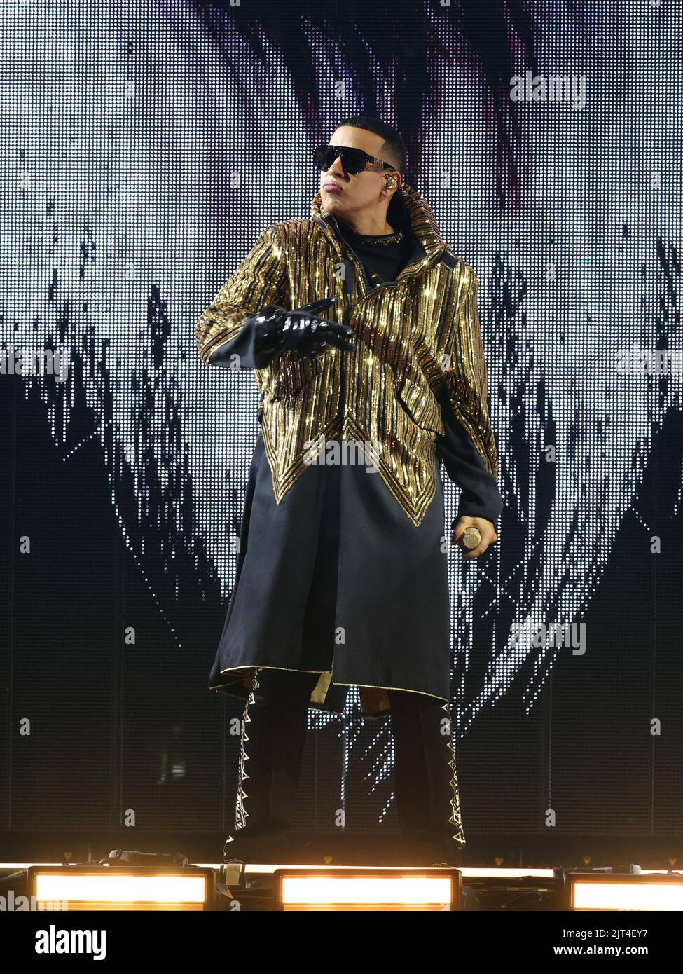 MIAMI, FL - AUGUST 27: Daddy Yankee performs on stage during his La ...
