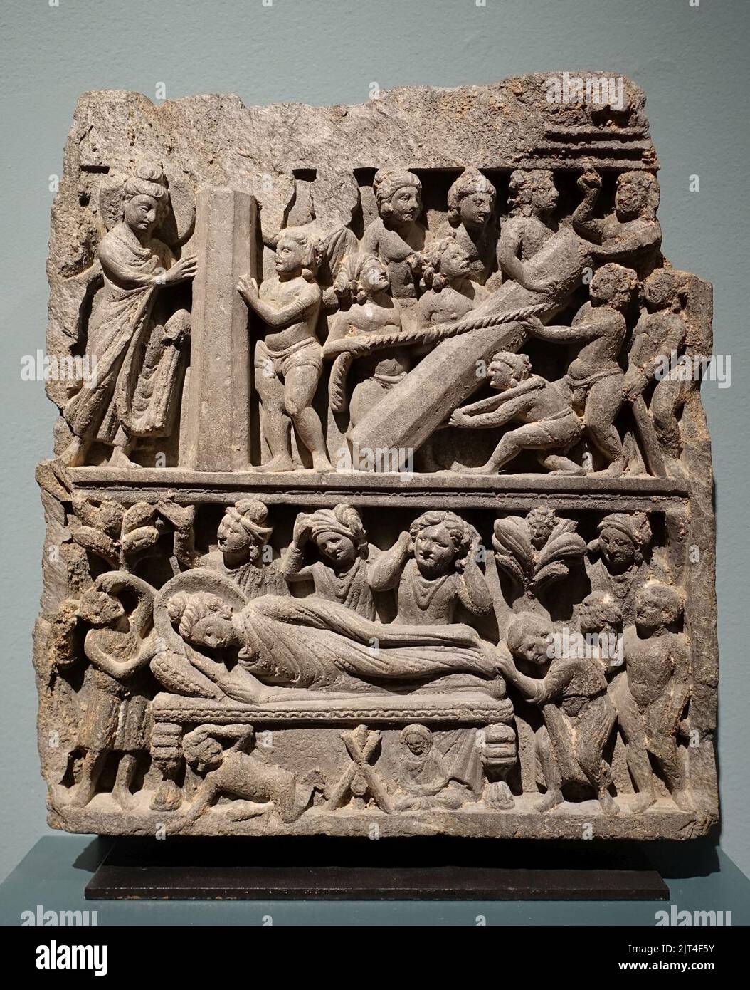 Two scenes from the life of Buddha, Pakistan-Afghanistan, Gandhara, 2nd ...