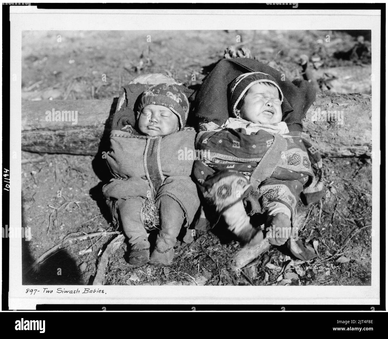 Two Siwash babies - Miles Bros Stock Photo - Alamy