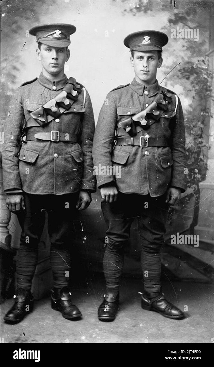 Two soldiers welsh regiment (3774203 Stock Photo - Alamy