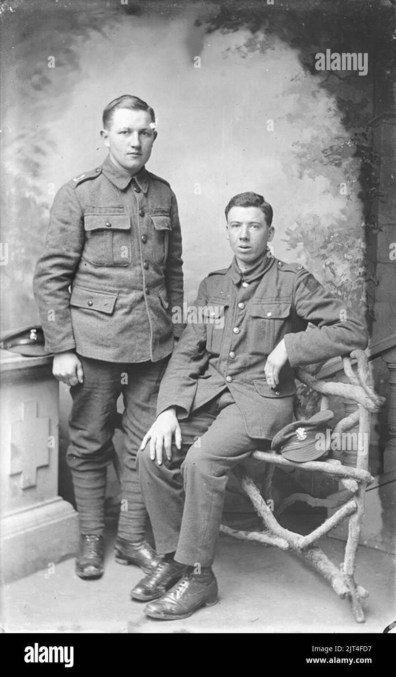 Two soldiers one in the 38th division (3774181 Stock Photo - Alamy