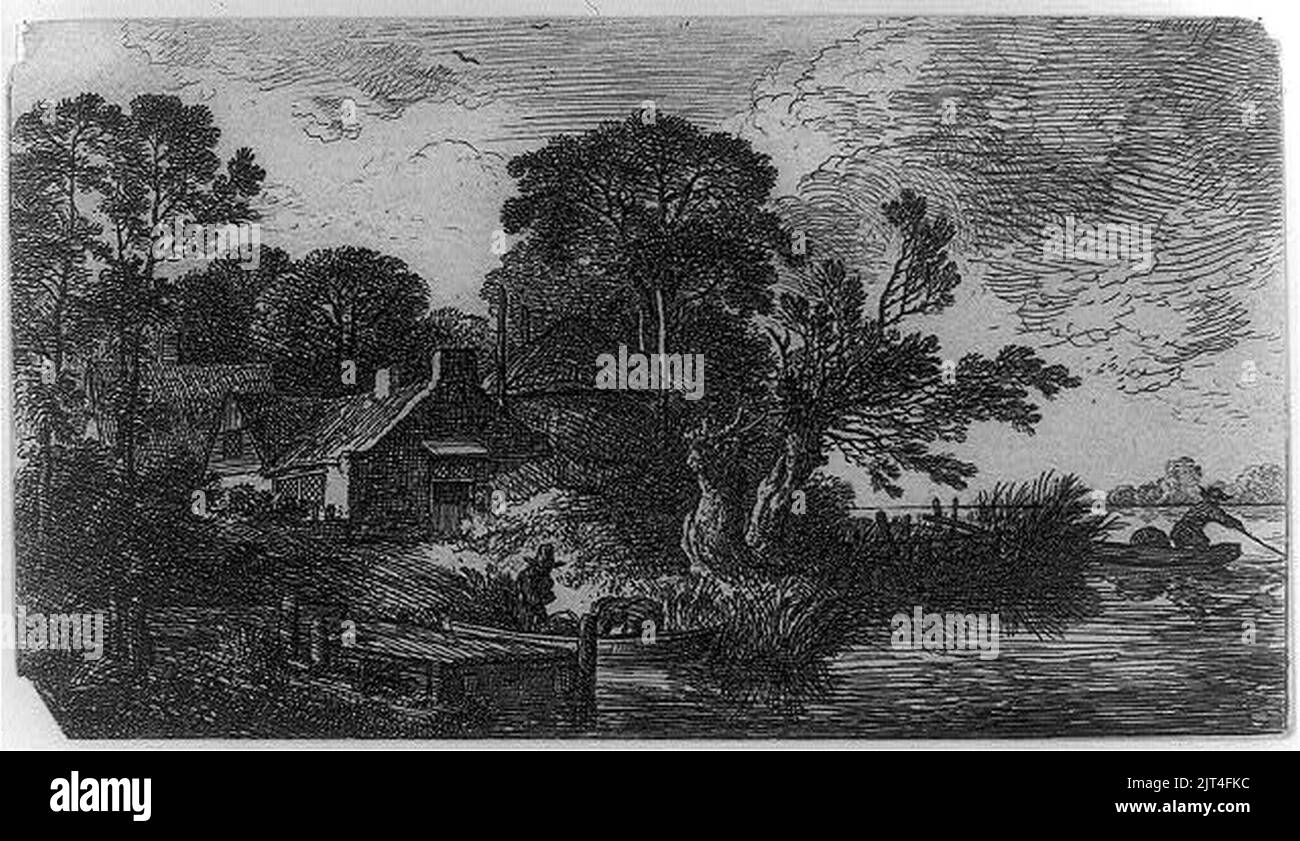 Cottages by river Black and White Stock Photos & Images - Alamy