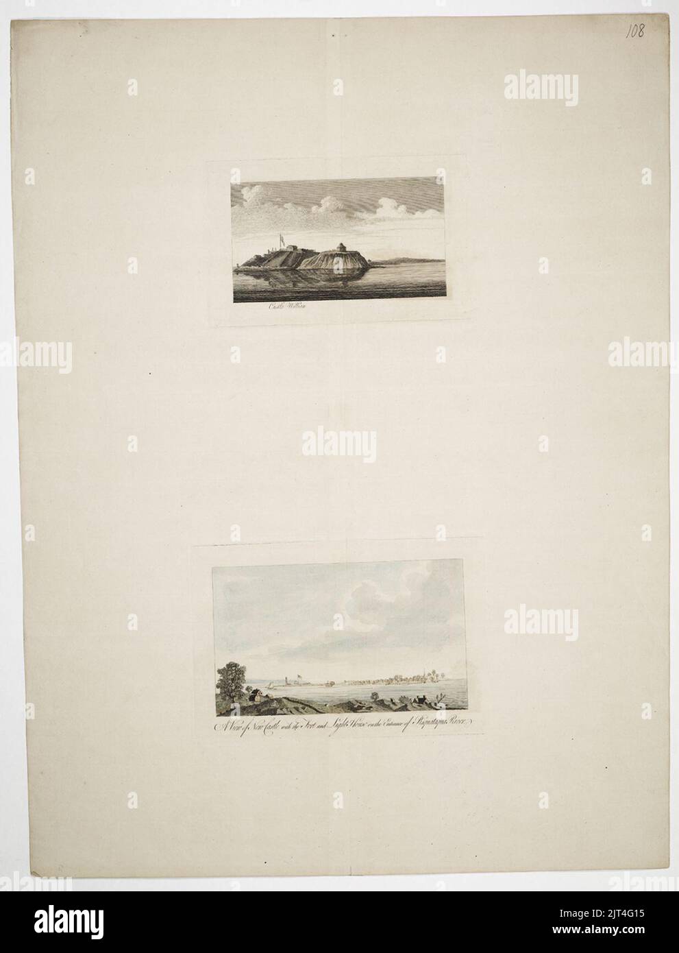 Two views of fortifications on the Piscataqua River Stock Photo - Alamy