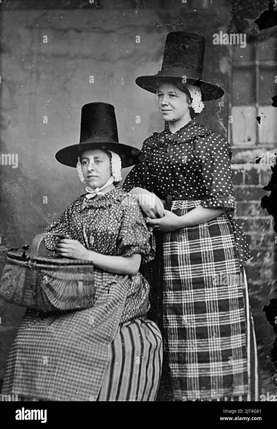 Two women in national dress (Edwards Stock Photo - Alamy