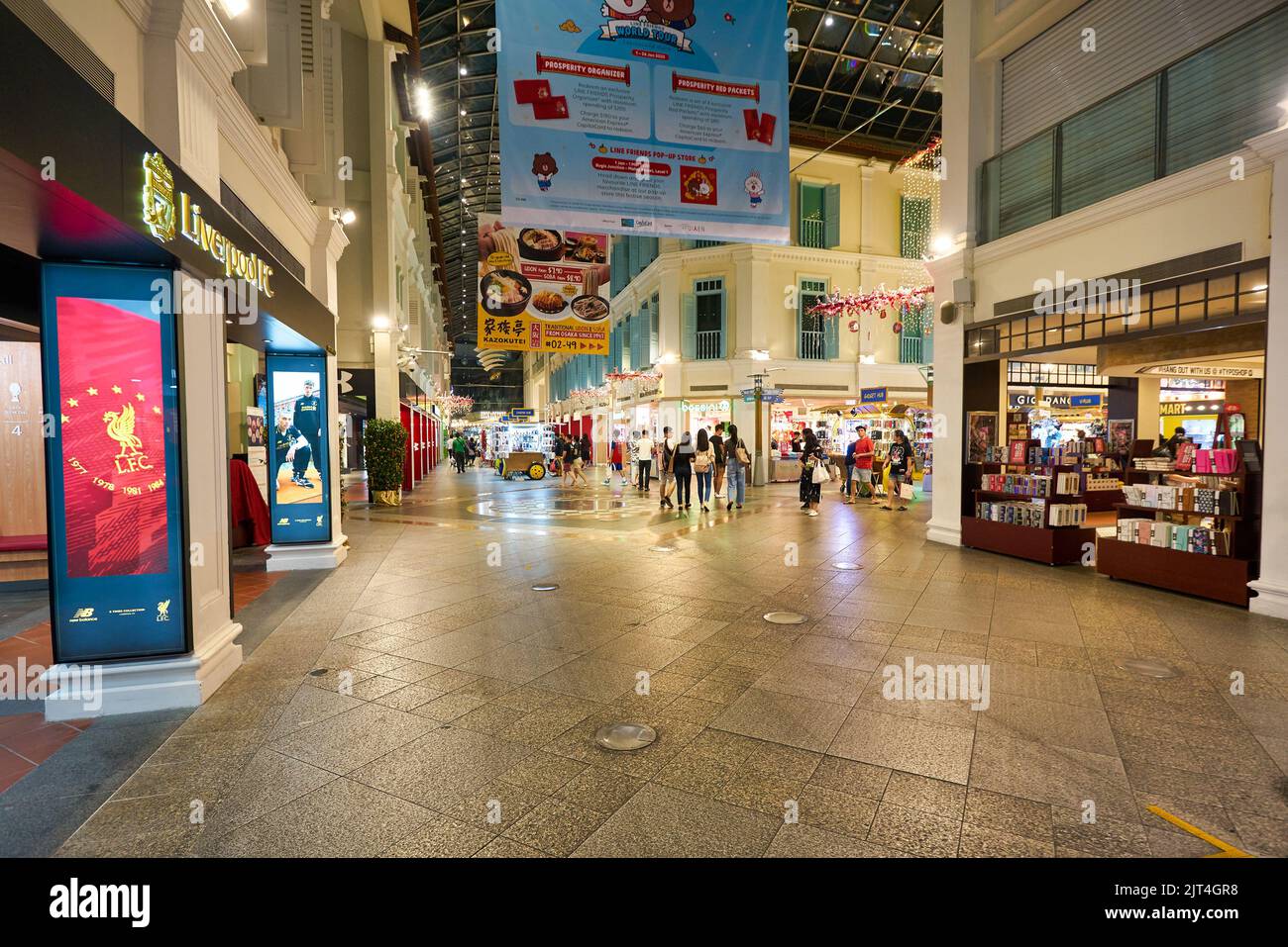 SINGAPORE - CIRCA JANUARY, 2020: street level view of Malay Street, air ...