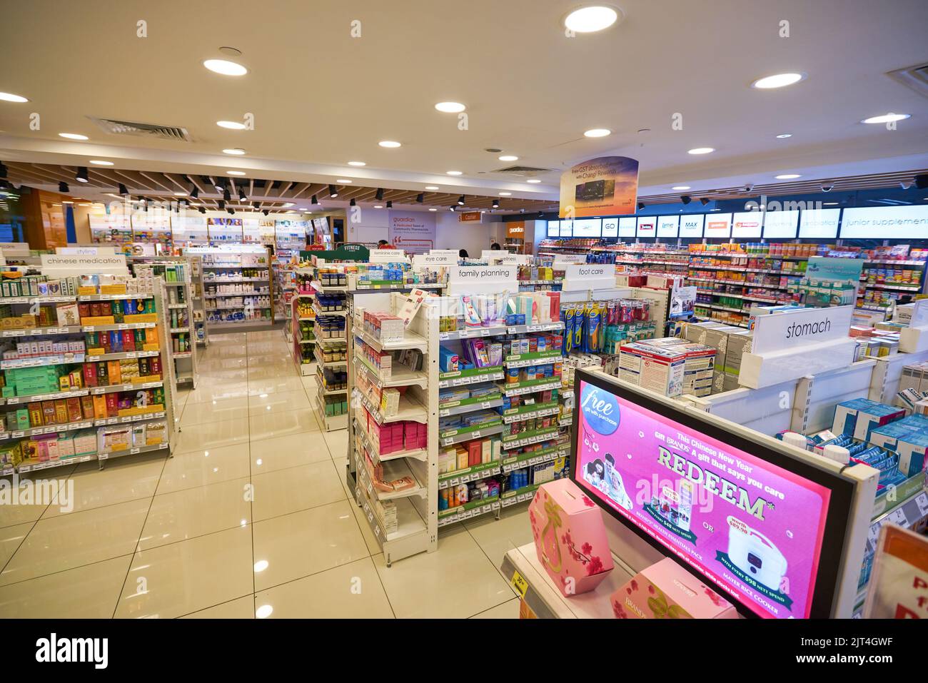 SINGAPORE - CIRCA JANUARY, 2020: interior shot of Guardian store in ...