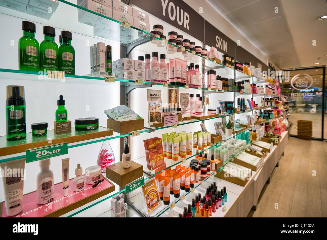 SINGAPORE - CIRCA JANUARY, 2020: personal care products on display at ...