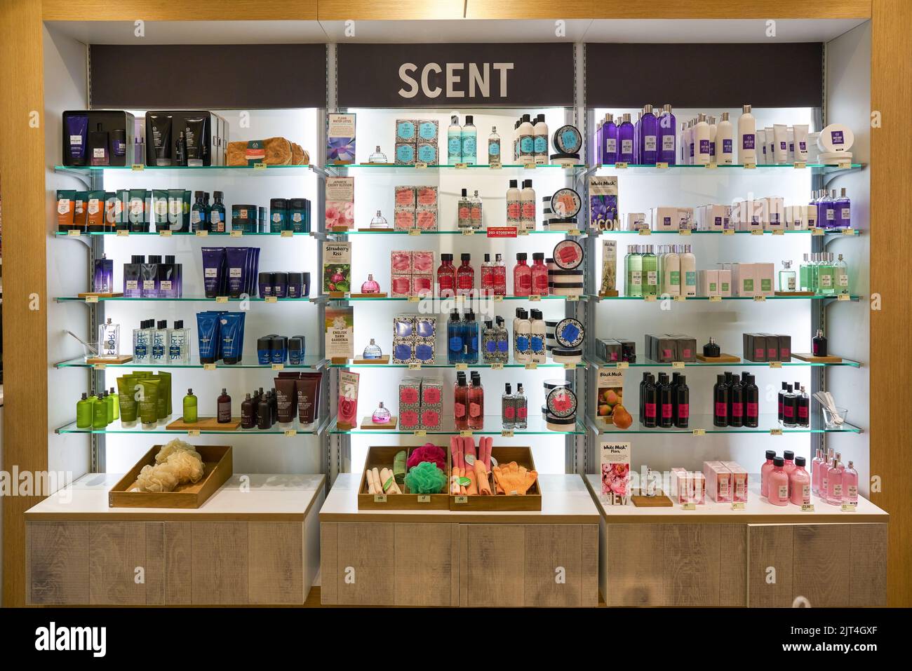 SINGAPORE - CIRCA JANUARY, 2020: personal care products on display at ...