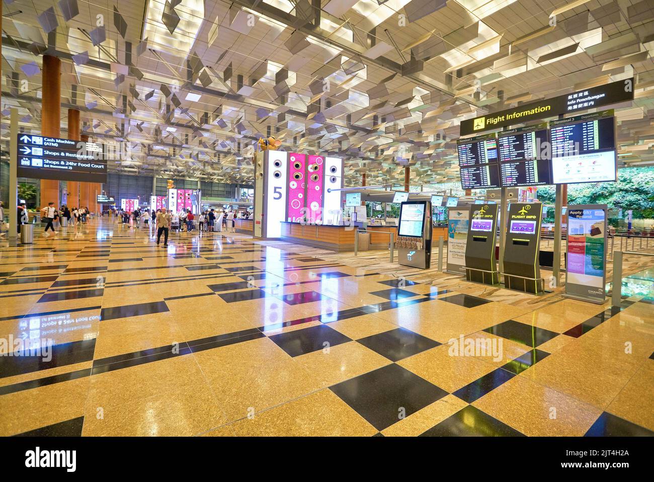 SINGAPORE - CIRCA JANUARY, 2020: interior shot of Terminal 3, Singapore ...