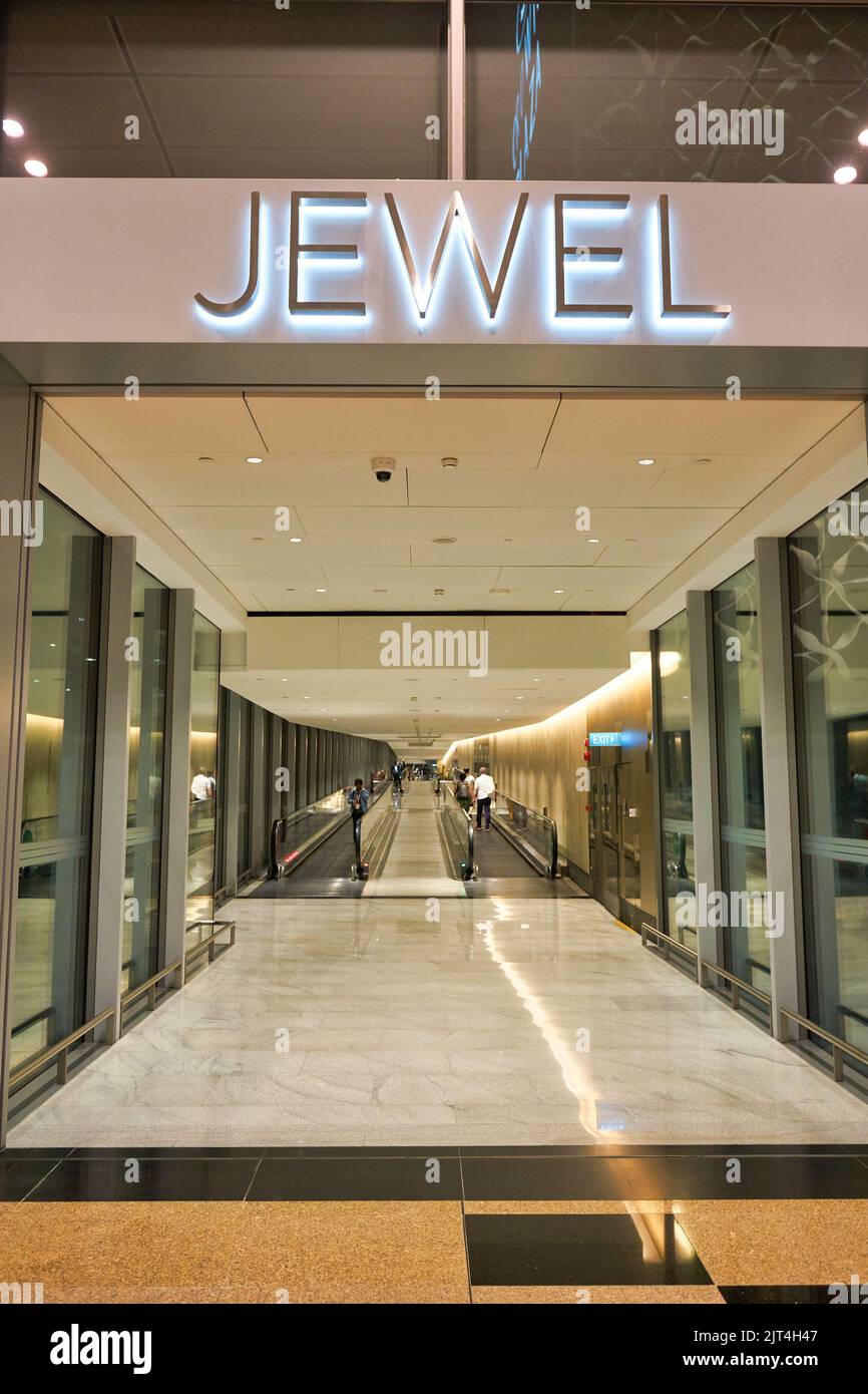 SINGAPORE - CIRCA JANUARY, 2020: Jewel sign as seen at Singapore Changi ...