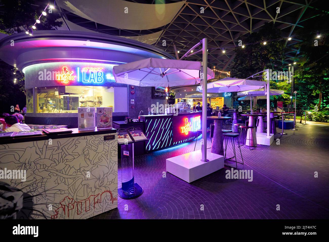 SINGAPORE - CIRCA JANUARY, 2020: Tiger Street Lab at Jewel Changi ...