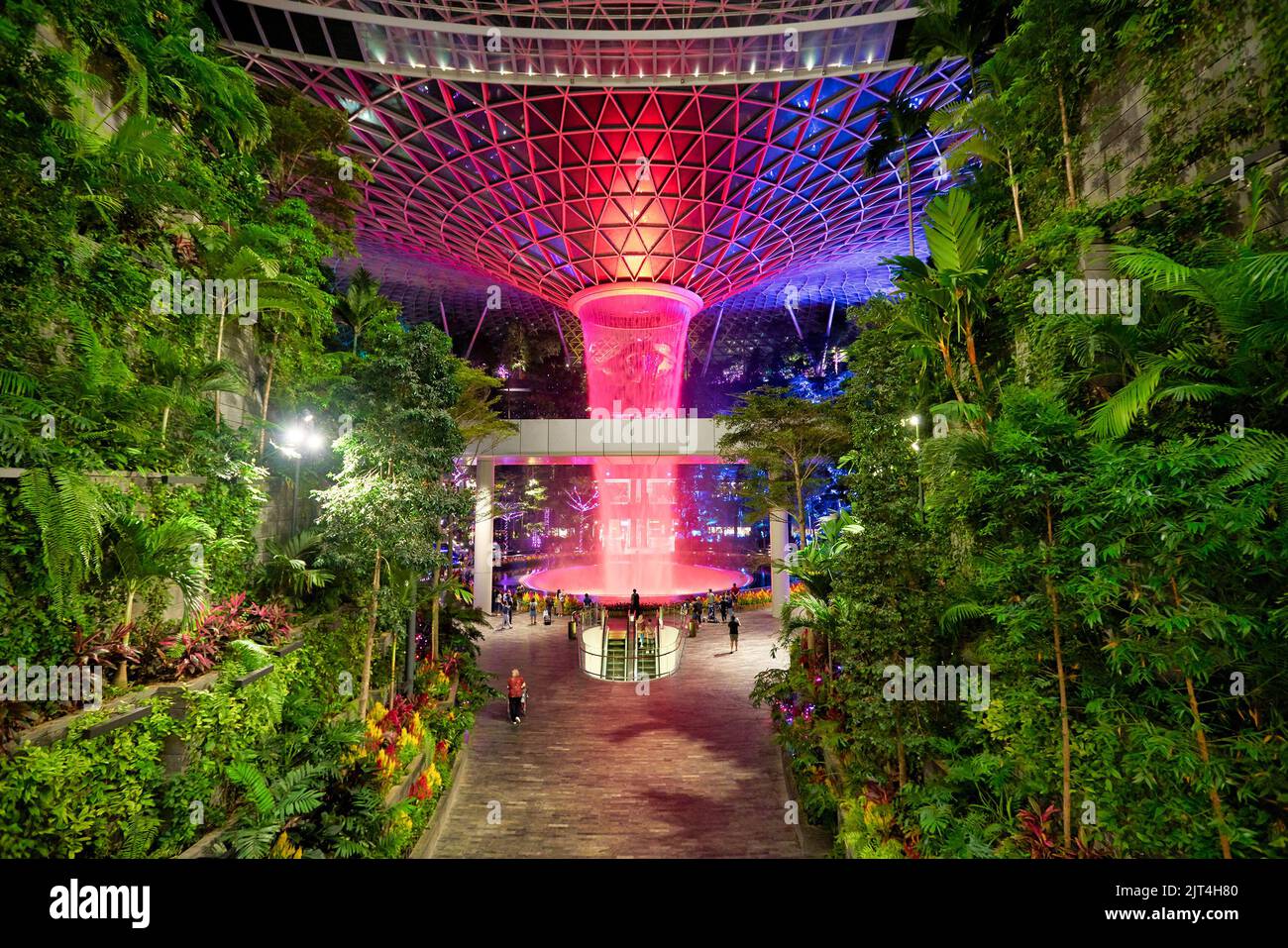 SINGAPORE - CIRCA JANUARY, 2020: view of the Rain Vortex, the world's ...