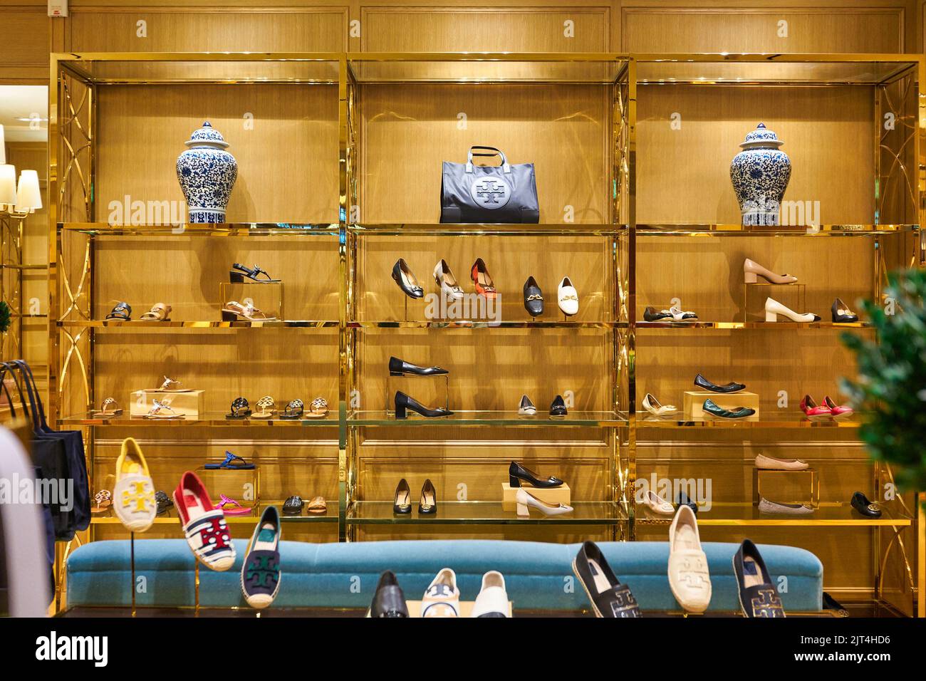 SINGAPORE - CIRCA JANUARY, 2020: bags on display at Tory Burch store in ...