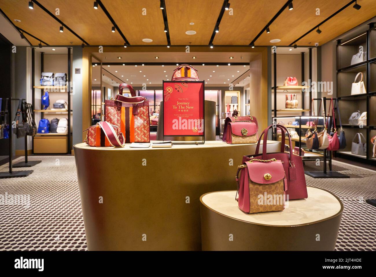 SINGAPORE - CIRCA JANUARY, 2020: bags on display at Coach store in ...