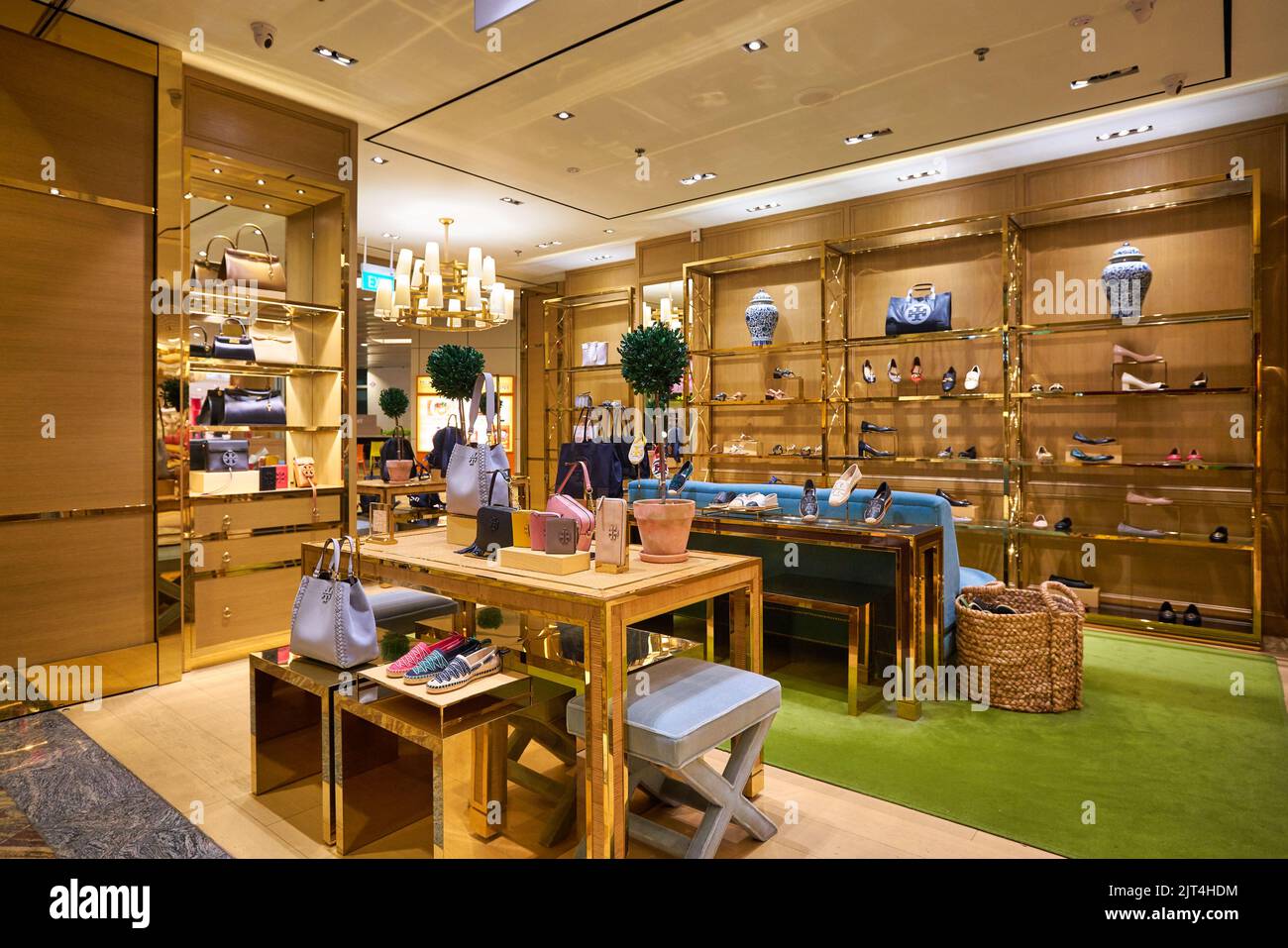 SINGAPORE - CIRCA JANUARY, 2020: bags on display at Tory Burch store in ...