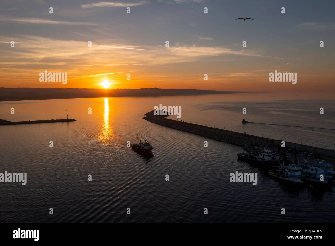 drone shooting sile castle and its surroundings, sile, istanbul, turkey ...