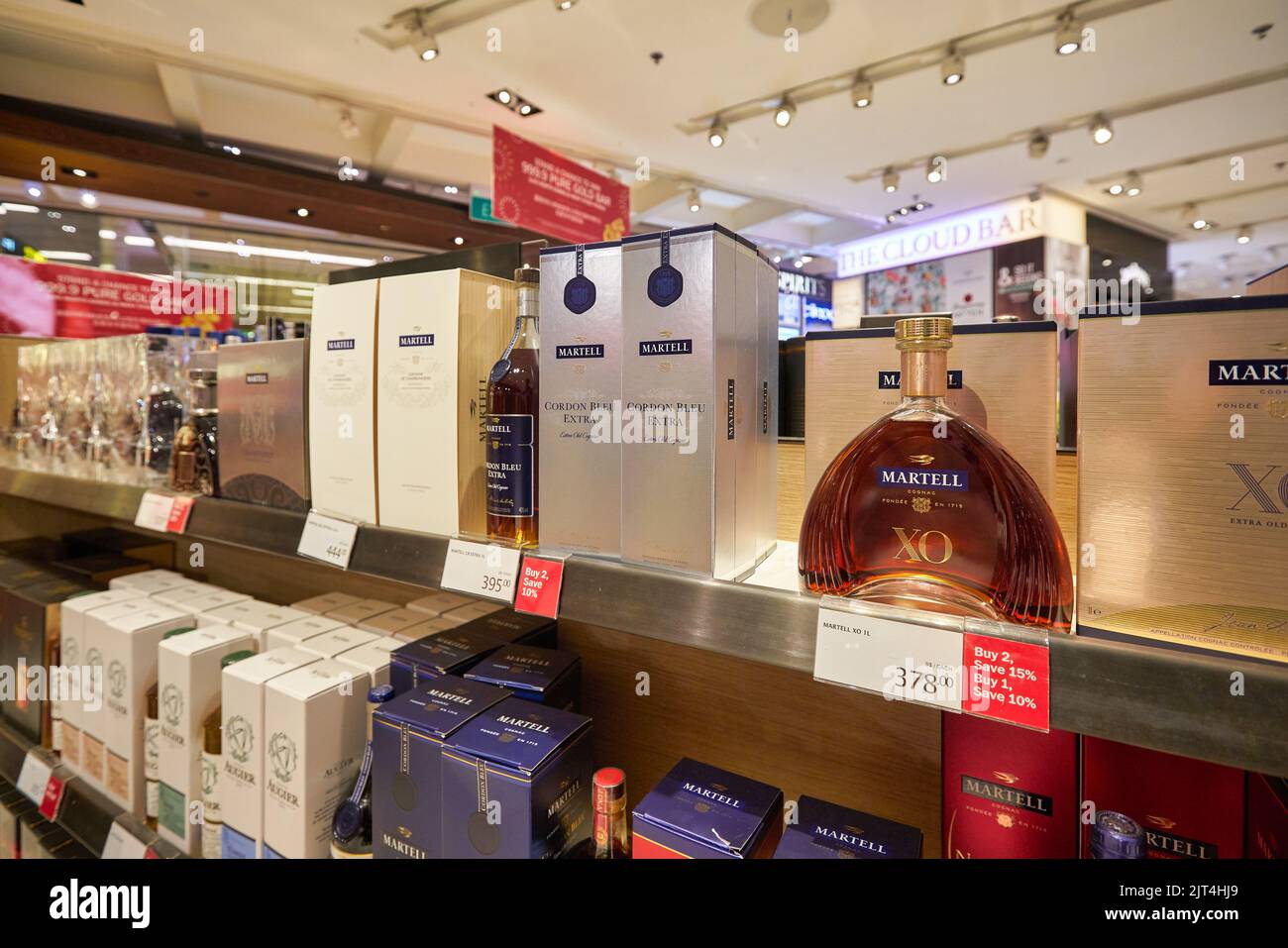 SINGAPORE - CIRCA JANUARY, 2020: a broad range of alcoholic drinks on ...