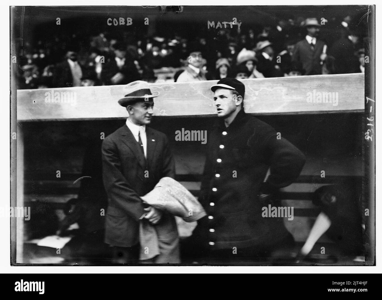 Ty Cobb & Christy Mathewson, New York, NL during World Series (baseball ...