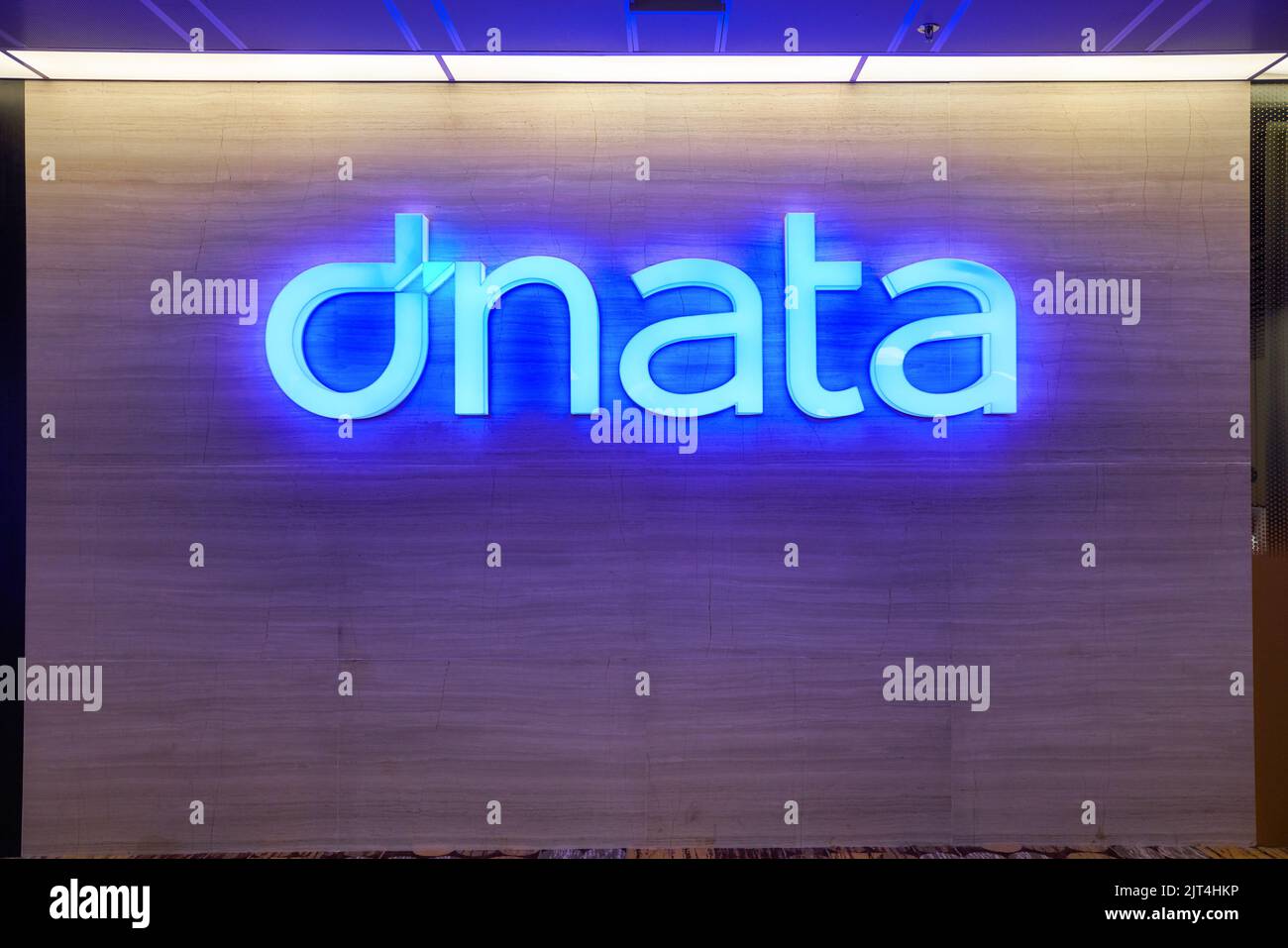 SINGAPORE - CIRCA JANUARY, 2020: Dnata sign as seen in Singapore Changi ...