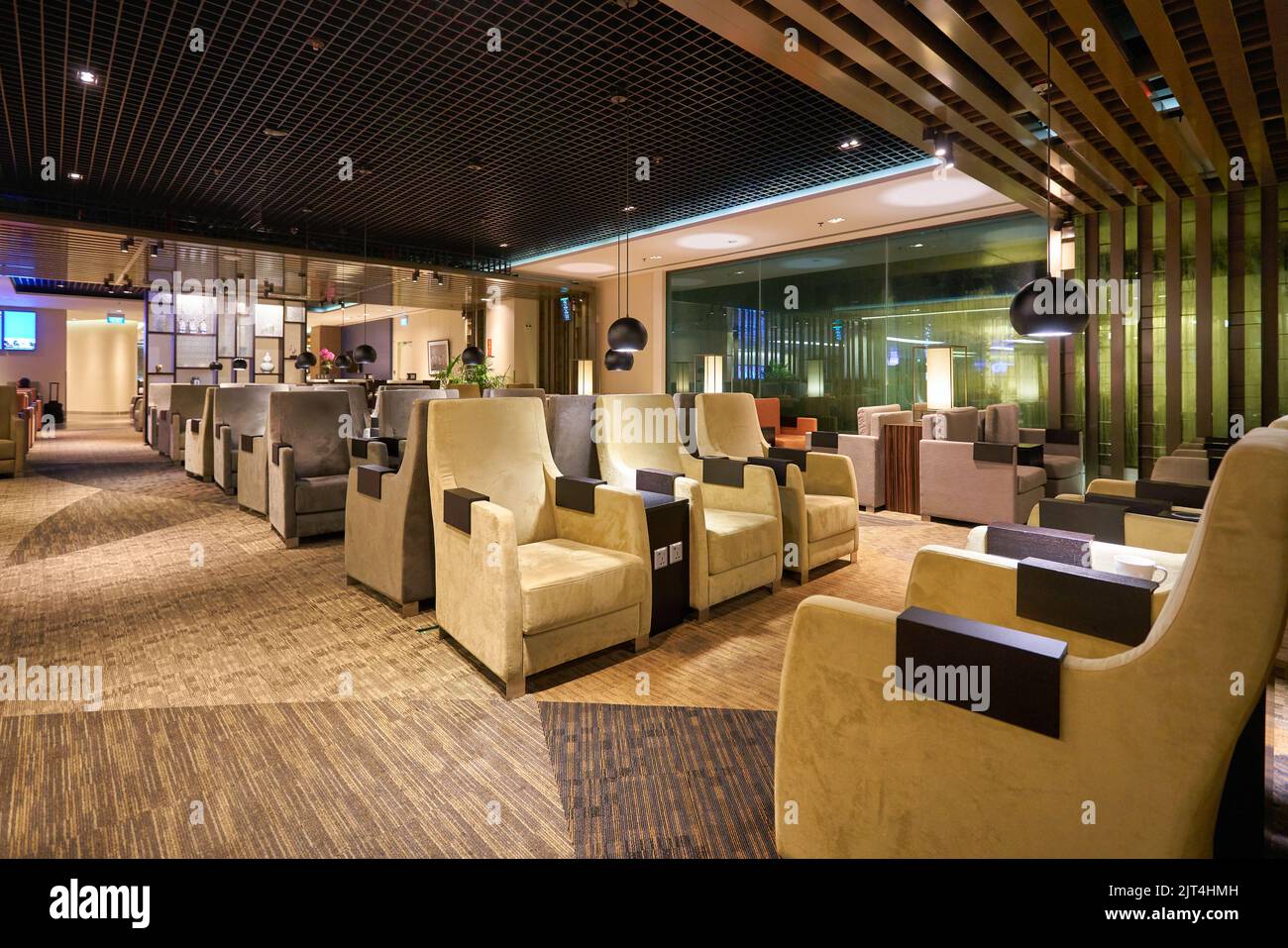 SINGAPORE - CIRCA JANUARY, 2020: interior shot of Dnata Lounge in ...