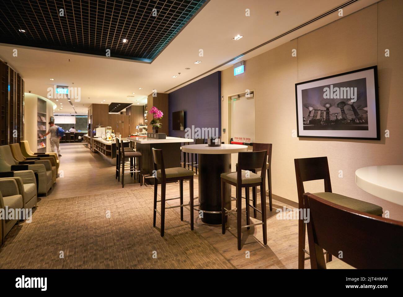 SINGAPORE - CIRCA JANUARY, 2020: interior shot of Dnata Lounge in ...
