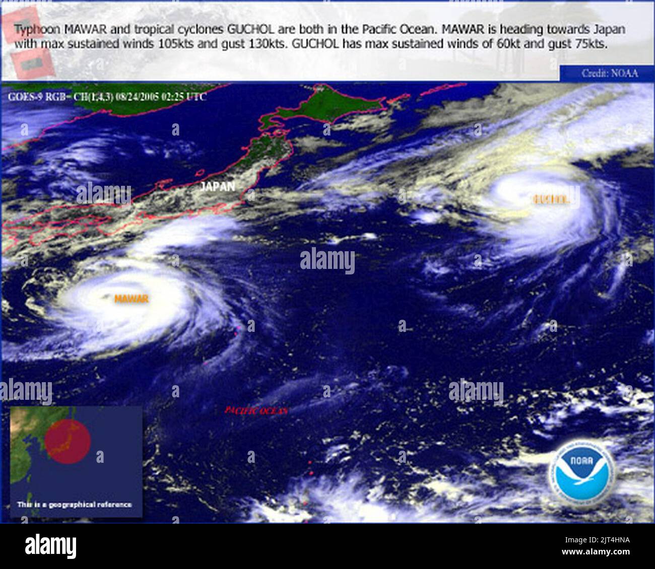 TY Mawar and Guchol Stock Photo - Alamy