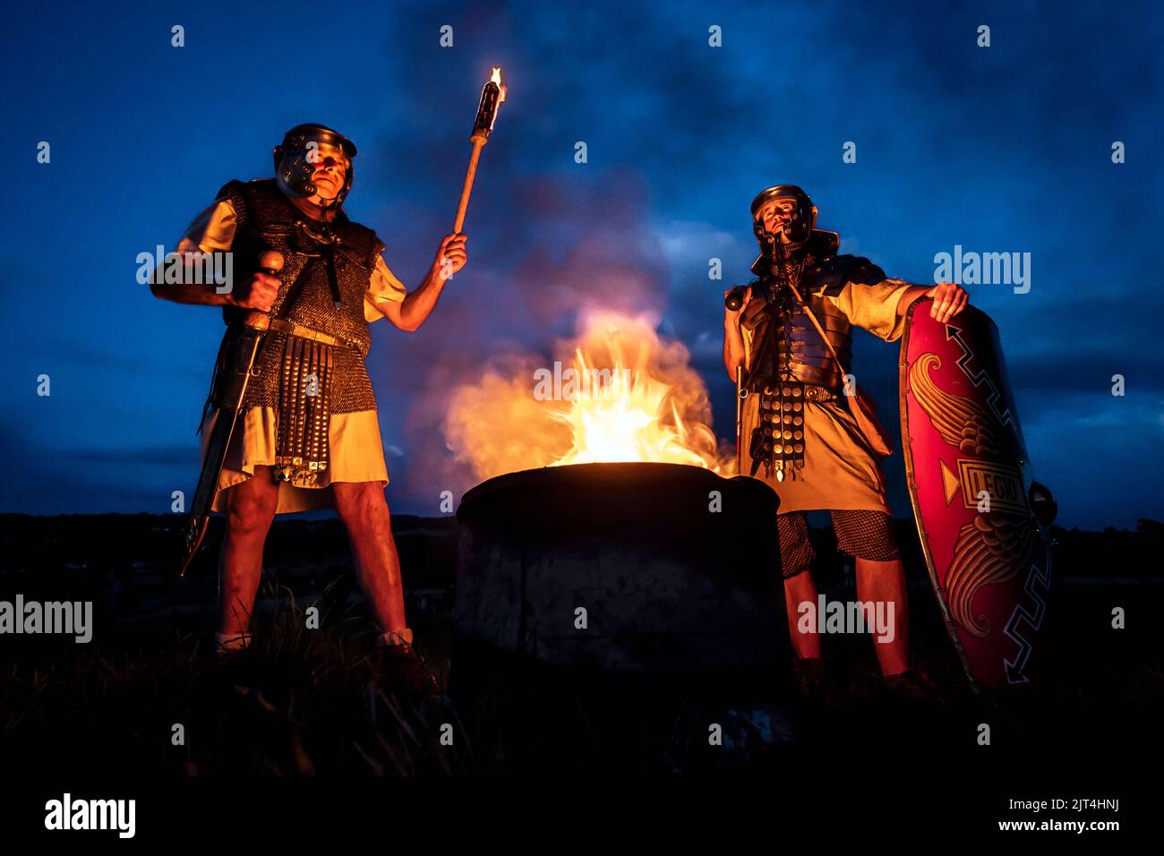 Martin Stiles (left) a member of Roman living history group Secunda ...