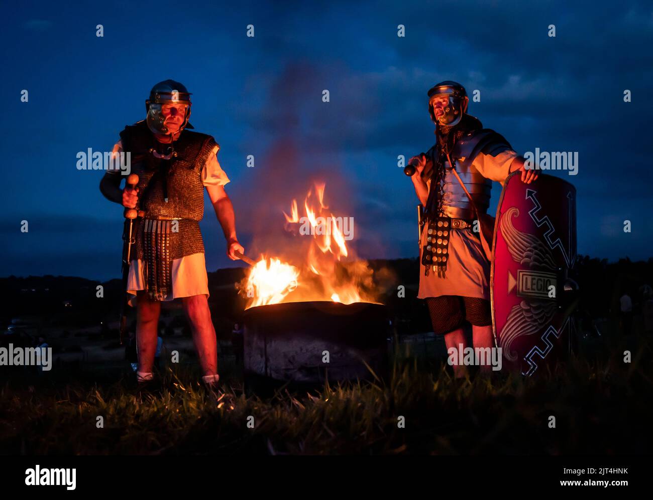 Night attack chesters roman fort hi-res stock photography and images ...