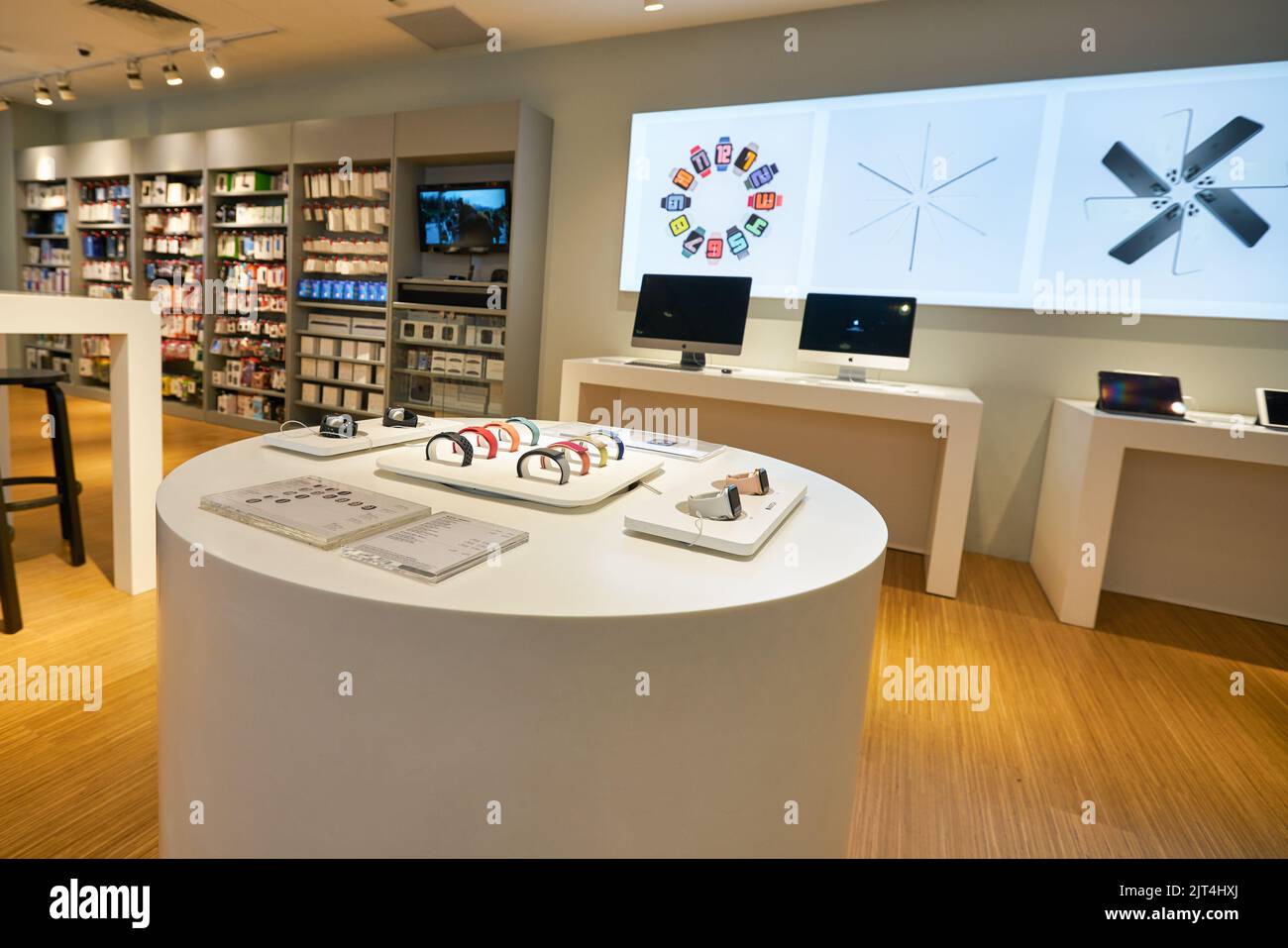 SINGAPORE - CIRCA JANUARY, 2020: goods on display at iStudio store in ...