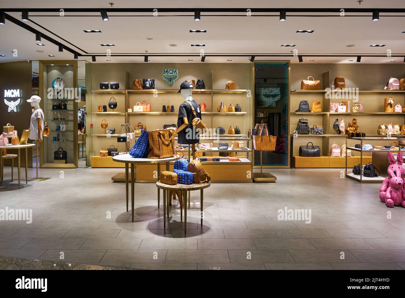 SINGAPORE - CIRCA JANUARY, 2020: bags on display at MCM store in ...