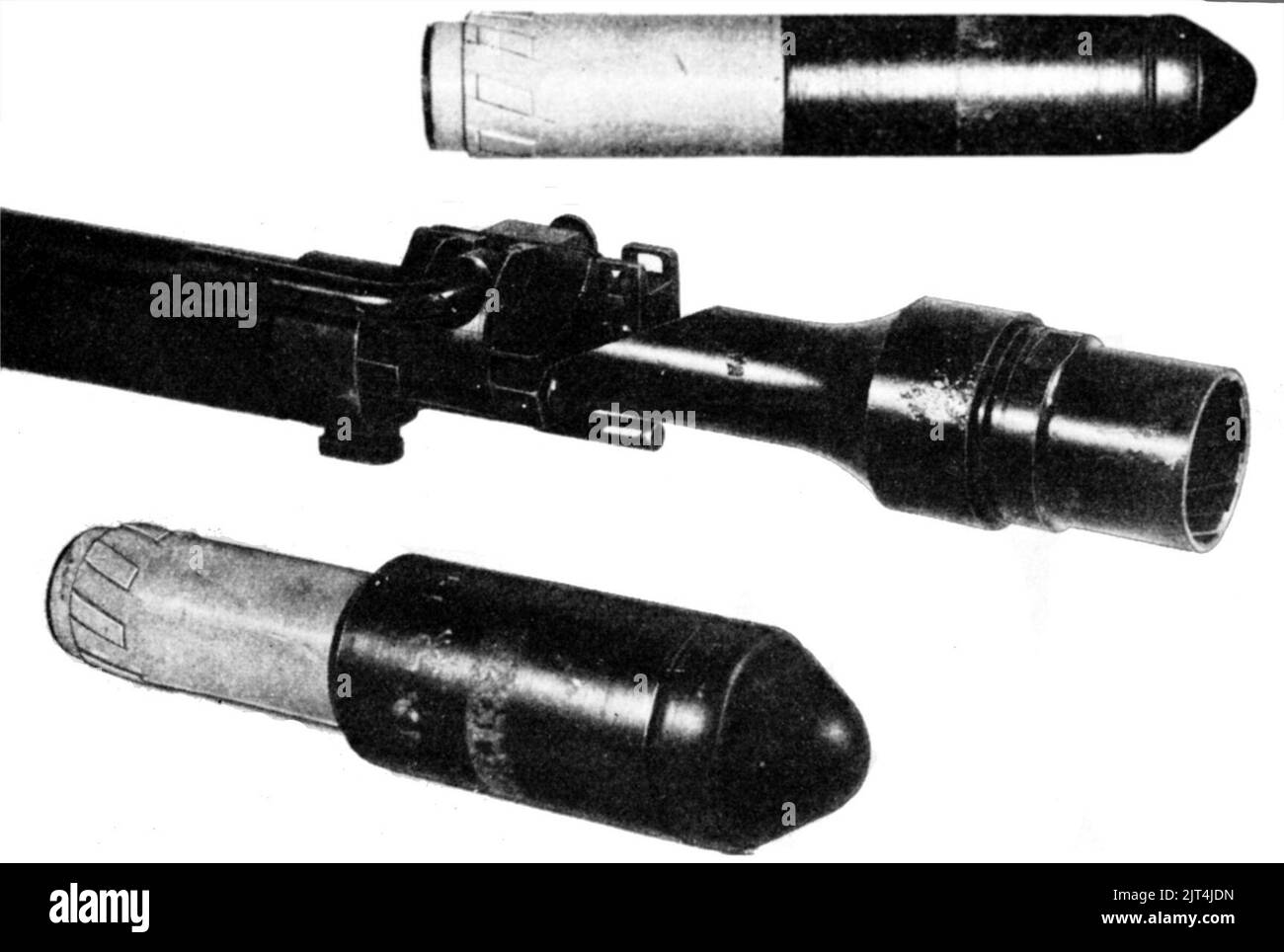 Type 2 rifle grenade launcher and grenades Stock Photo - Alamy