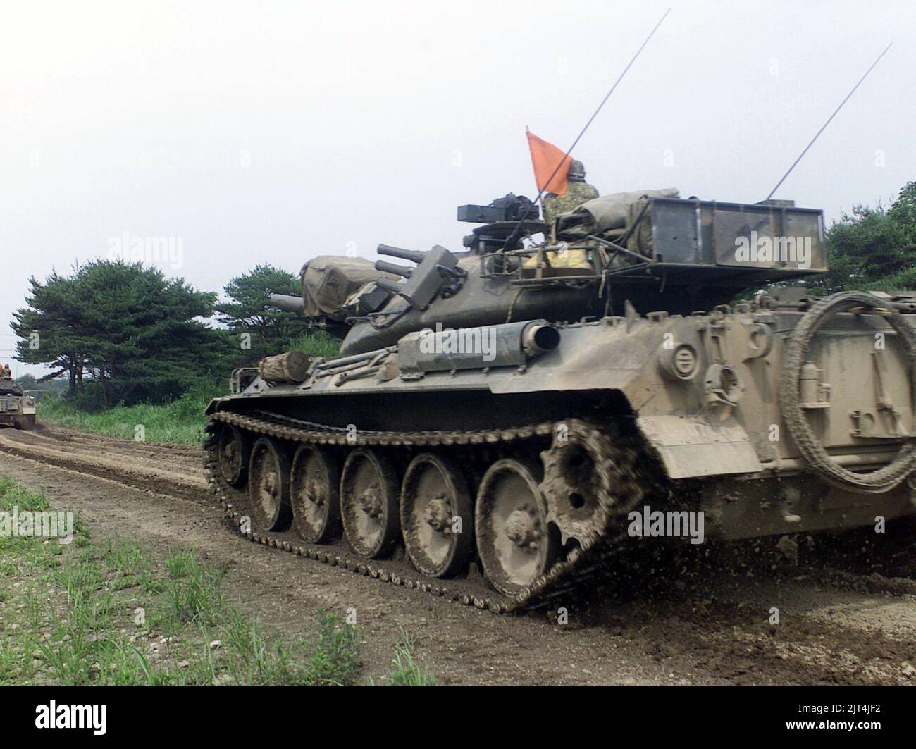 Type 74 Tank rear Stock Photo - Alamy