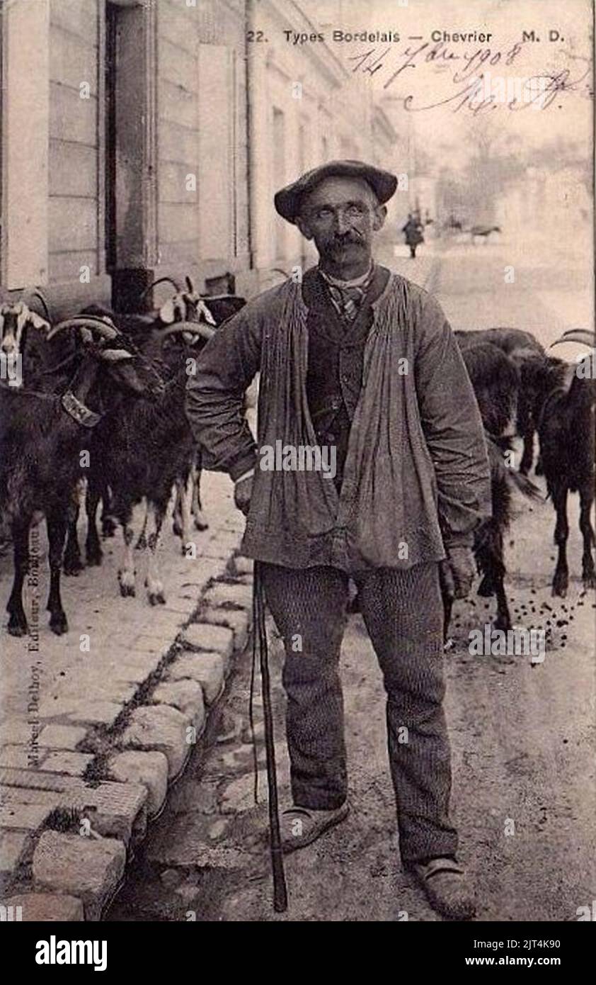 Types Bordelais 22 - Le chevrier Stock Photo - Alamy