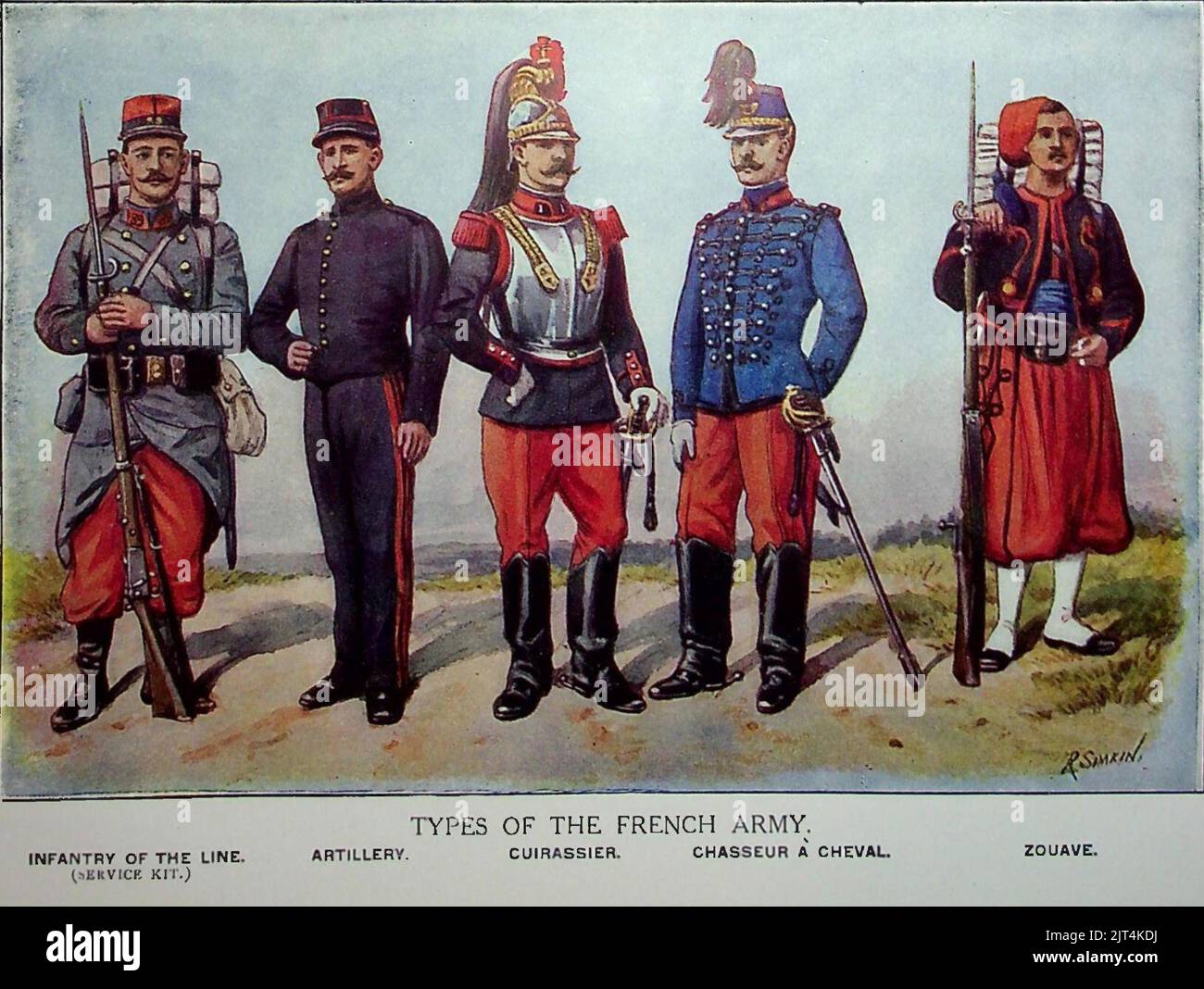 Types of the French Army Stock Photo - Alamy