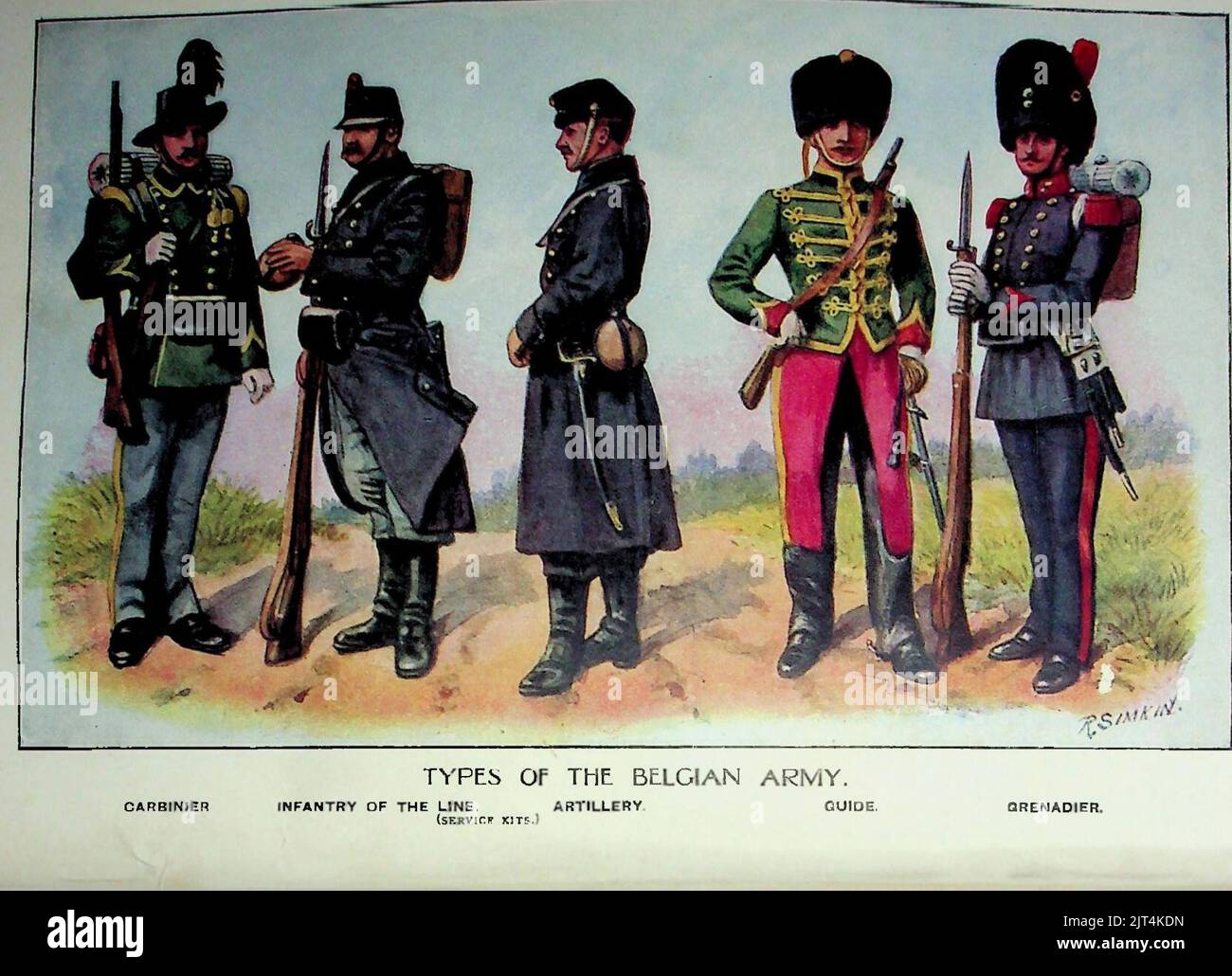 Types of the Belgian Army Stock Photo - Alamy