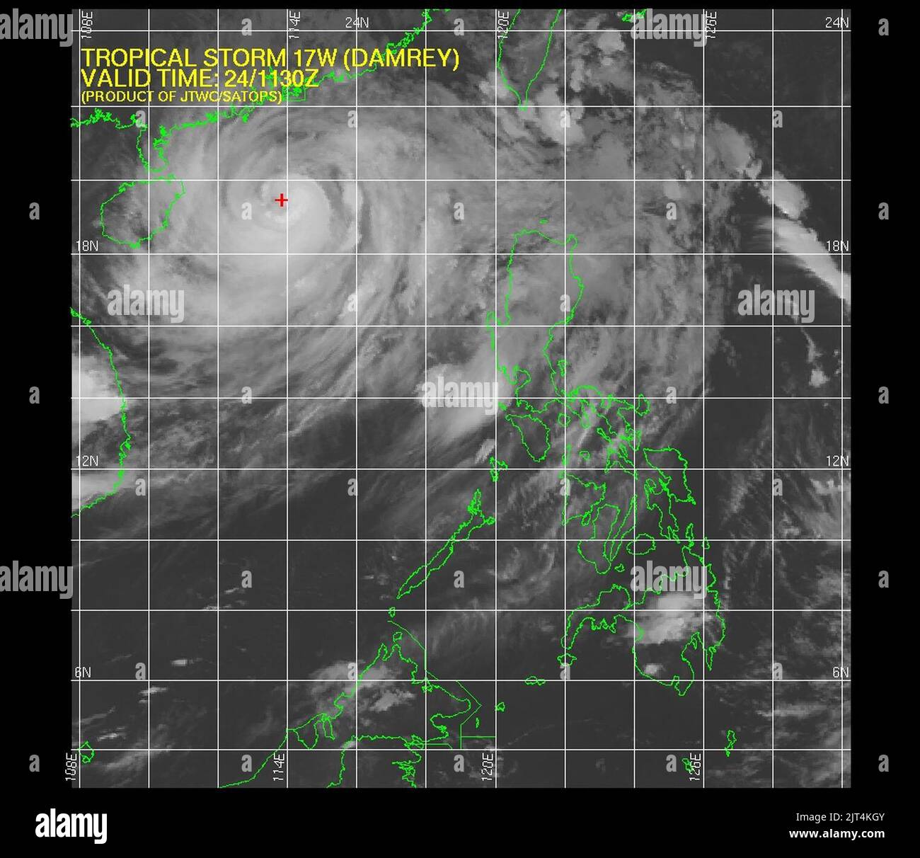 Typhoon 17W (Damrey) 200509241130 Stock Photo - Alamy
