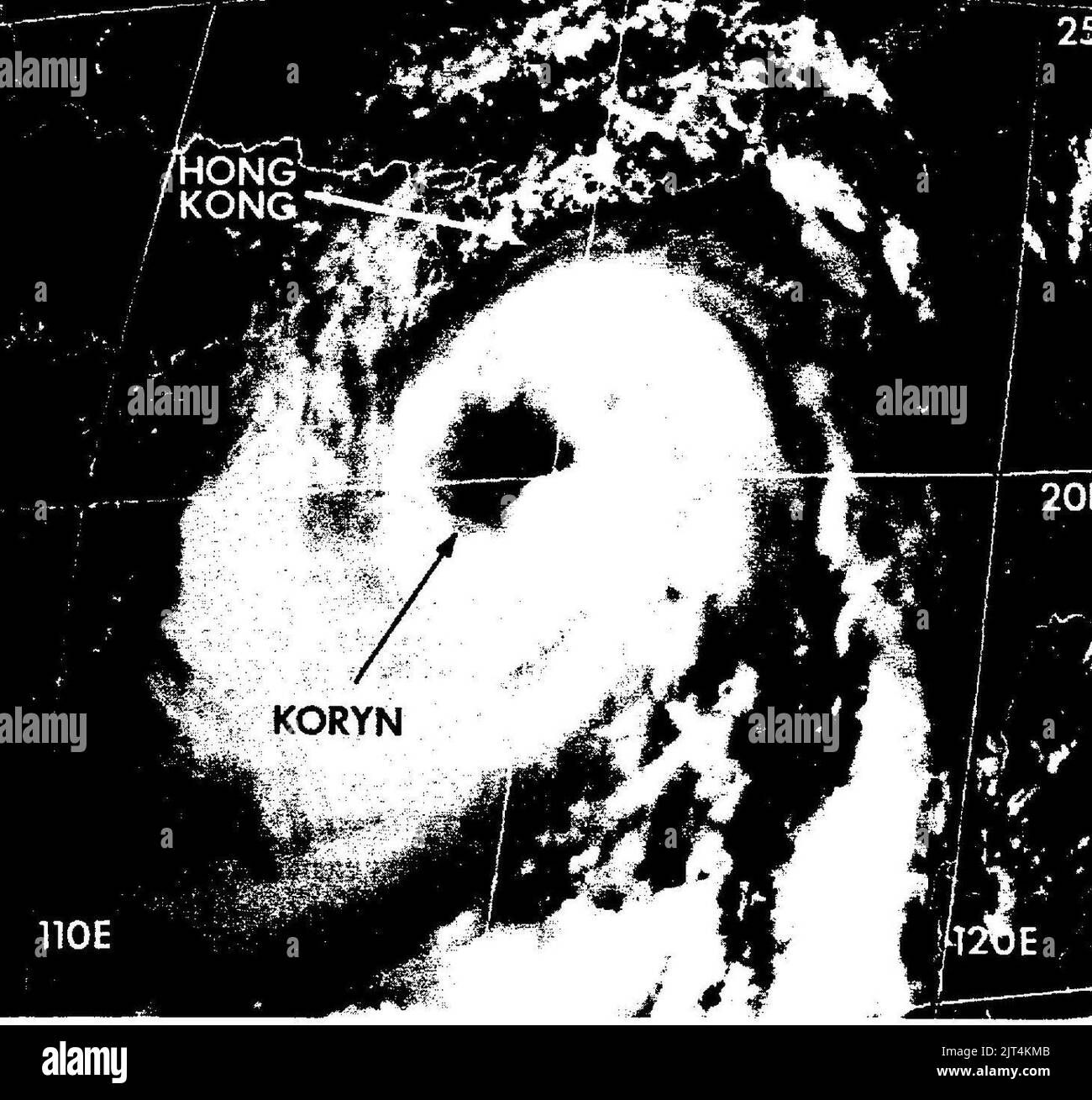 Typhoon Koryn 1993 Stock Photo - Alamy