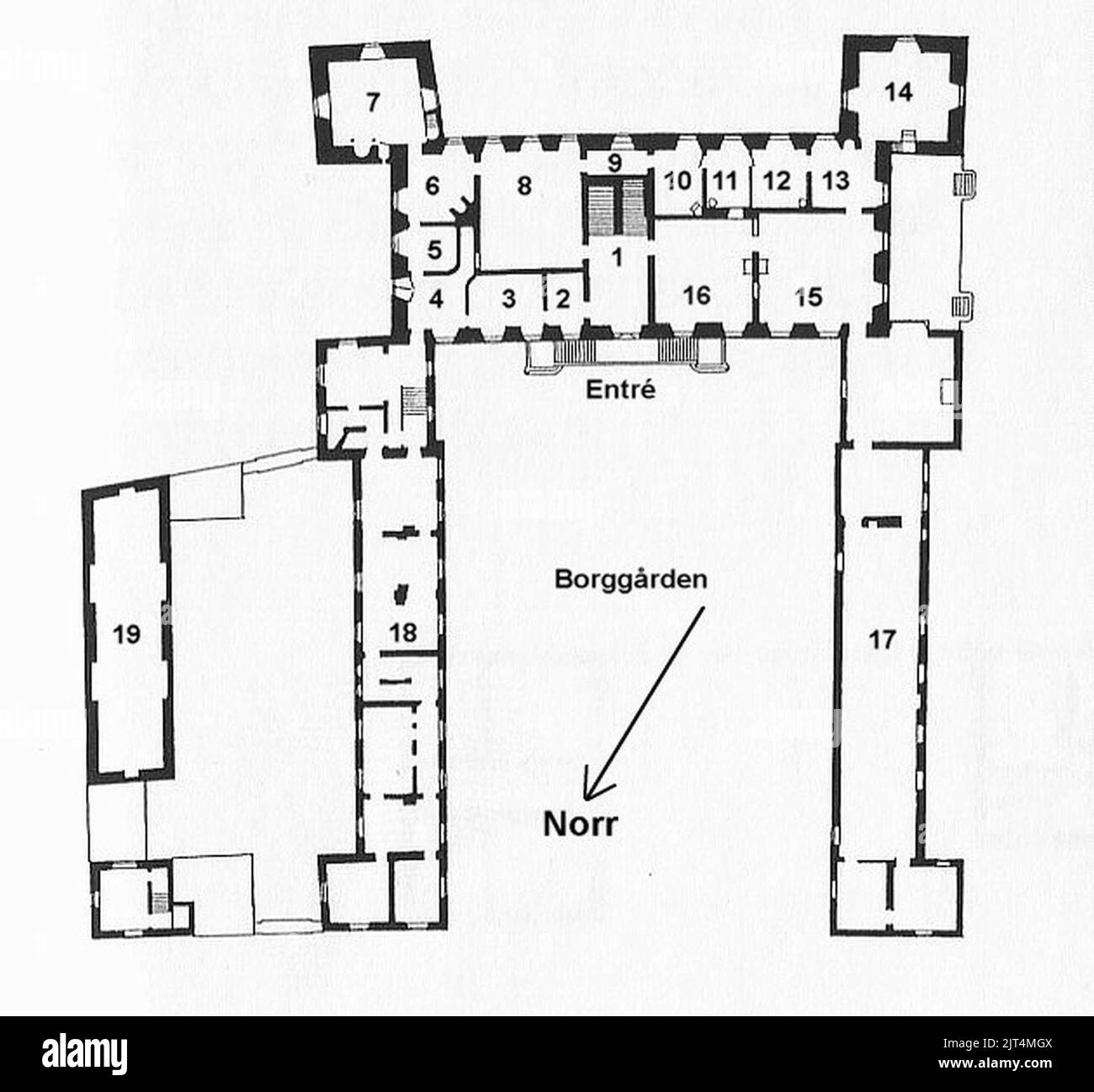 Tyresö slott ritning Stock Photo - Alamy