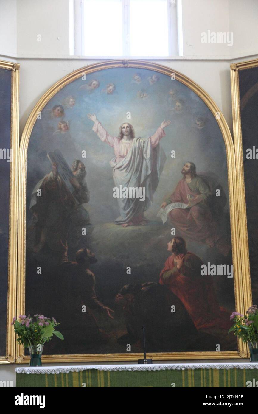 Tyrvään kirkon alttaritaulu, Kirkastuminen Stock Photo - Alamy