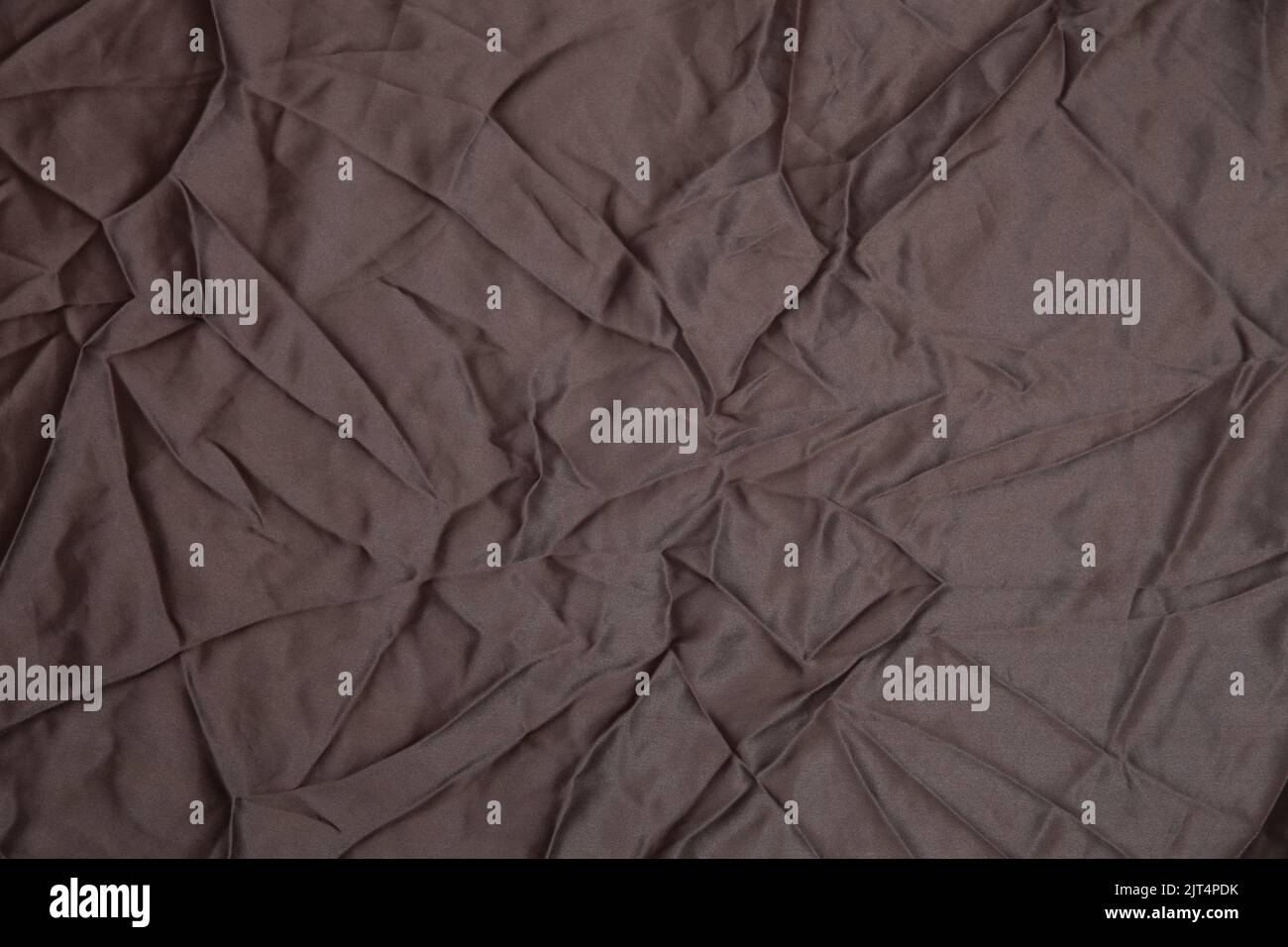 Brown shiny soft silk fabric - wavy and folding texture - brown silk ...