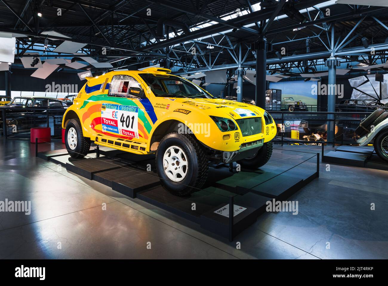 Oscar 01 - Dakar rally race car. Riga motor museum. Riga, Latvia, 17 ...